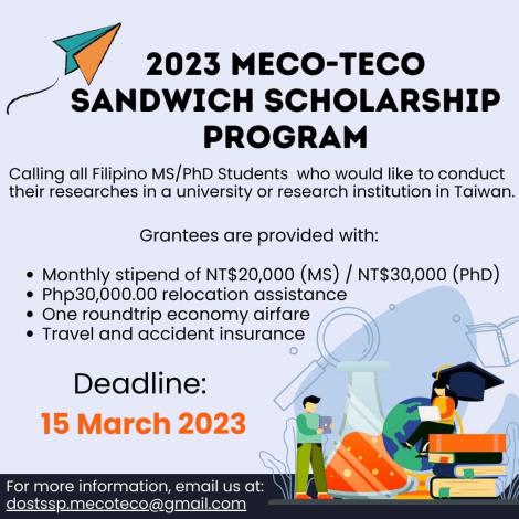 2023 MECO-TECO Sandwich Scholarship Program